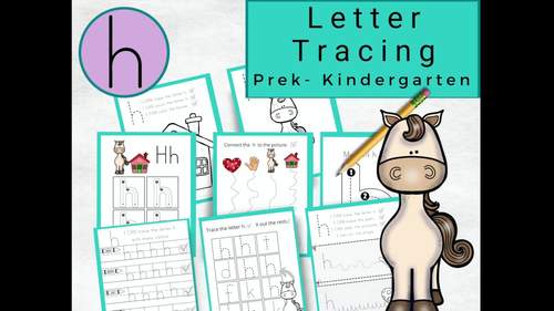 abc Tracing Sheet and Activity Set for Mastering Lowercase Letter h