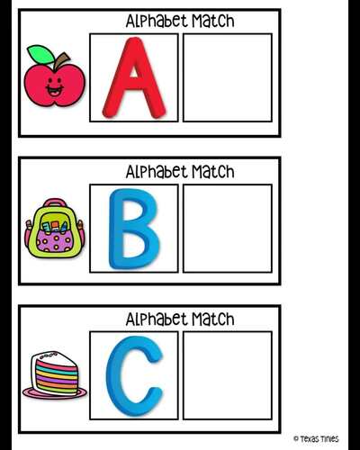 Alphabet Letter And Beginning Sounds- Busy Boxes by Texas Tinies