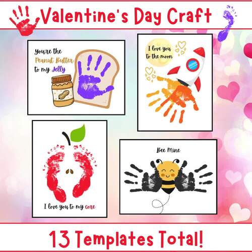 Preschool Valentine's Day Craft | Handprint Art Activity | February ...