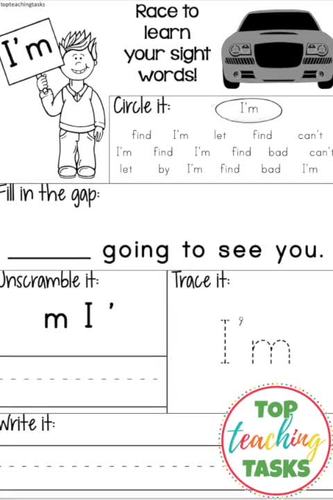 New Zealand Sight Words Activity Sheets for Magenta to Orange | TPT