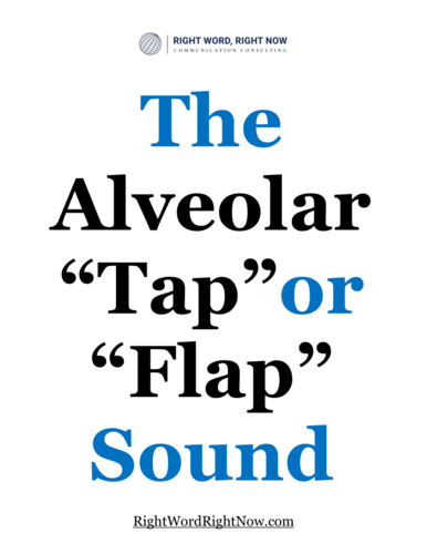 Words and Sentences Using the Alveolar "Tap" or "Flap" (VIDEO ONLY)