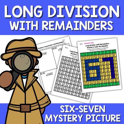 Six Seven Math Activity | 67 Long Division Mystery Picture | 4th 5th ...