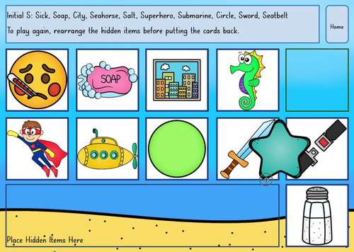 Summer Articulation Game - Find The Hidden Ocean Animals | TPT