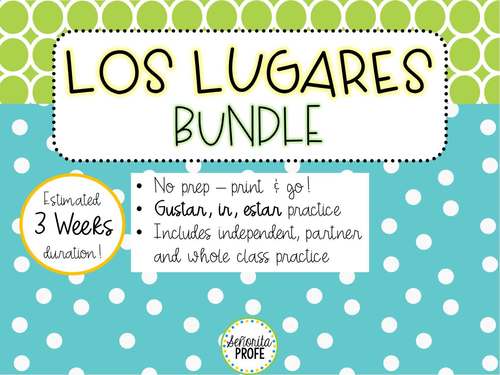Los Lugares / Spanish Places BUNDLE by Senorita Profe | TPT