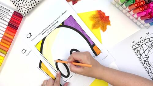 Halloween Collaborative Poster, Stained Glass Art Project, October Activity