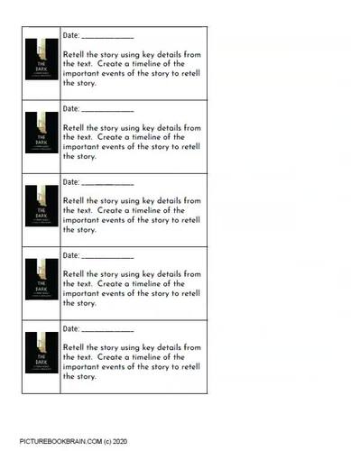 The Dark by Lemony Snicket Lesson Plan and Activities by Picture Book Brain