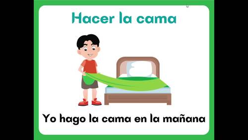 Daily routine Cards in Spanish With Sentences. Printable & digital ...