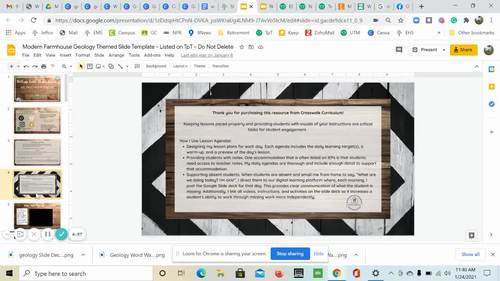 Geology Word Wall and Google Slides™ Template NGSS Earth Science
