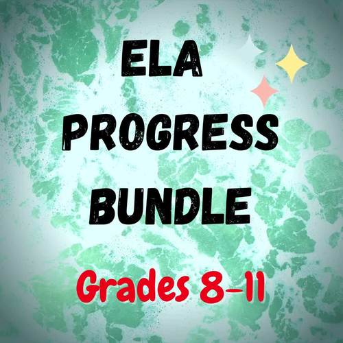 ELA Progress Bundle | Grades 8 to 11 by Pagecraft English Resources