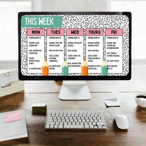 Back to school Slide Templates Daily Agenda Morning Meeting Google Slides
