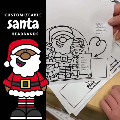 December Craft Hats | Santa Hat | Christmas Activity by One Curly Girl