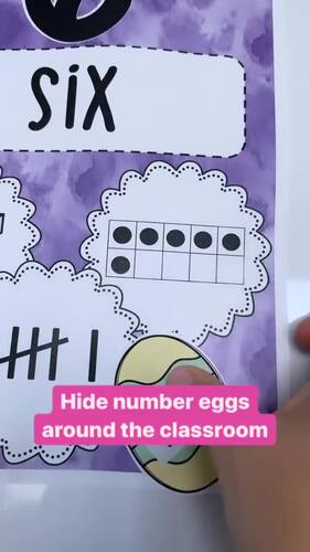 Easter Number of the Day / Easter Math lesson by Rainbow Sky Creations