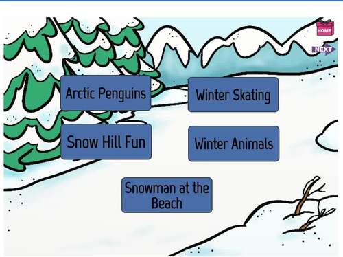 Winter NO PREP Open-Ended Activities for Speech Therapy Create a Scene