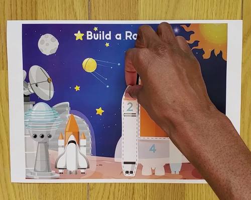 Space Unit Build a Rocket Science Counting Activity, Learn Numbers ...