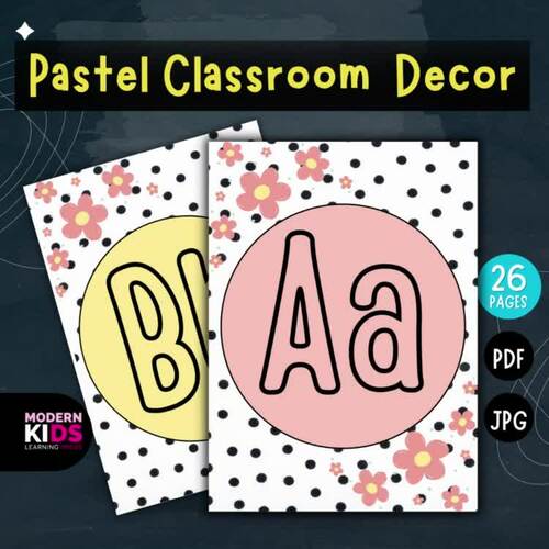 Spotty Pastels Primary Alphabet Posters Chart - Digraph Classroom Decor
