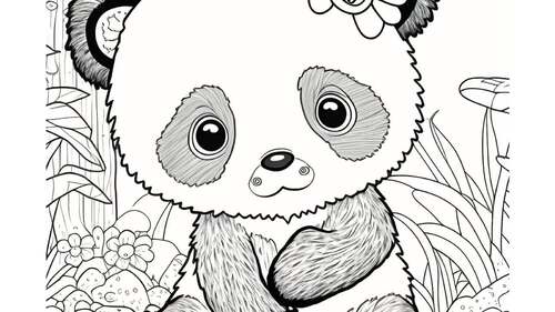 coloring pages of baby pandas