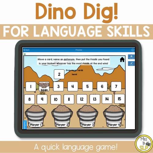 Dinosaurs Quick Vocabulary & Grammar Games - Digital Boom Cards by Miss ...