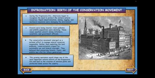 The Conservation Movement L54 Lesson Bundle.Powerpoint Worksheets Articles