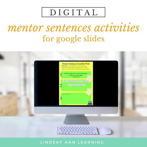 Digital Mentor Sentences for Google Slides | TpT