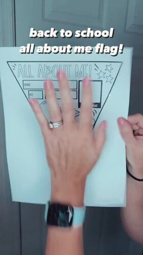 All About Me Flag | Pennant by Excited 2 Educate | TPT