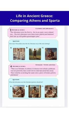 Life in Ancient Greece: Comparing Athens and Sparta -Based on ...