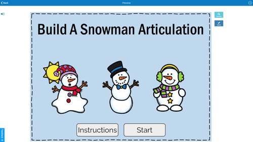 BOOM CARDS - Build A Snowman Articulation Winter Themed - /r/ (WI,WM,WF)