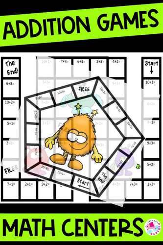 Addition Facts Games Outer Space | First Grade Math Centers by Primary ...
