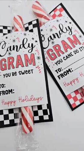 Candy Gram Printable Fundraiser Cards by Cupcake Cutiees Designs
