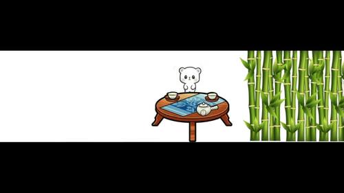 Google Classroom anime Banner -happy bear tea time by Olivia and Becky