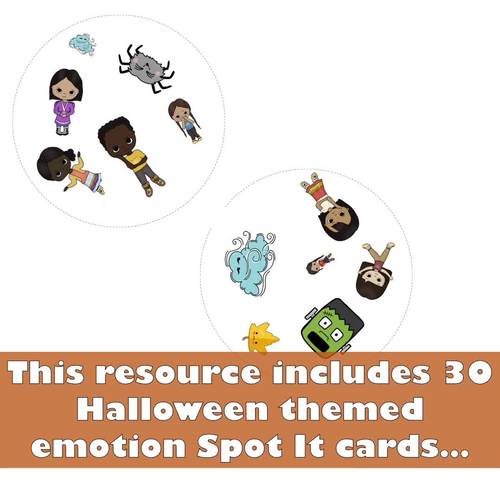Halloween Emotion Spot It for Kids by Whimsy in School Counseling