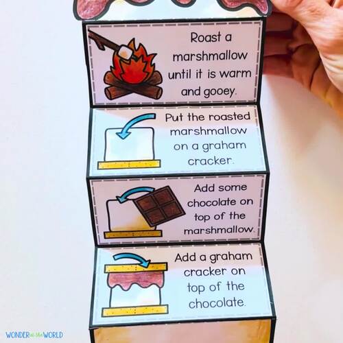 How to make s'mores sequencing craft cut and paste activity dollar deal