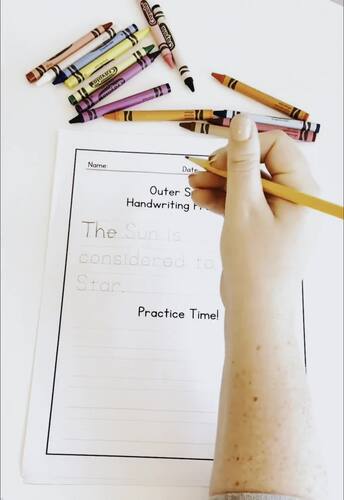 Writing Activities Handwriting Practice Packet Letter Outer Space