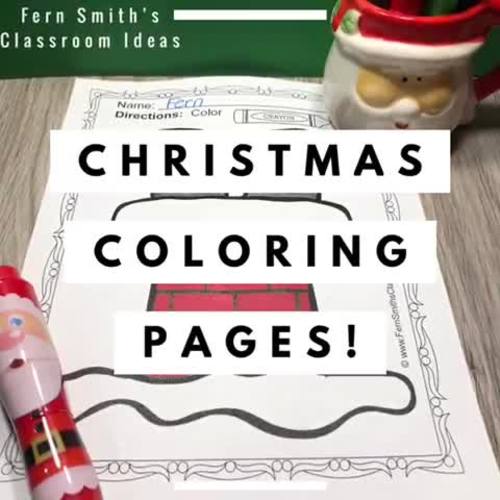 Christmas Coloring Pages | Christmas Craftivity by Fern Smith's ...