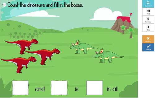Understanding Addition | Dinosaur Theme | BOOM CARDS by Teaching Literacy