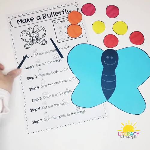 Butterfly Craft by Literacy Please | TPT