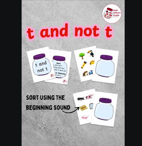Sorting Initial Sound t and not t | Beginning Sound Activities ...