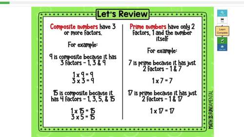 Finding Prime & Composite Numbers - Level 2 | Boom Cards | 4.OA.B.4
