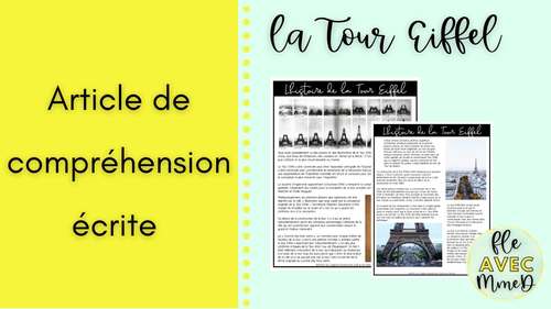 French Culture French Reading Comprehension - Core French Compréhension ...