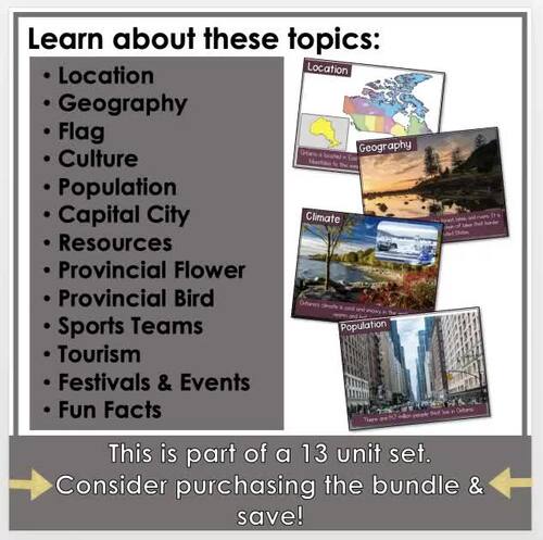 Canadian Geography: Ontario by Teach Big Teacher | TPT