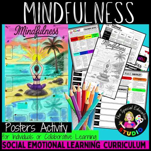 Mindfulness activities SEL collaborative color counseling POSTERS ...
