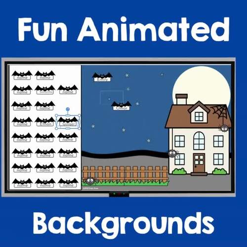 Fall Bats and Spiders Editable Attendance Google Slides Digital Resources