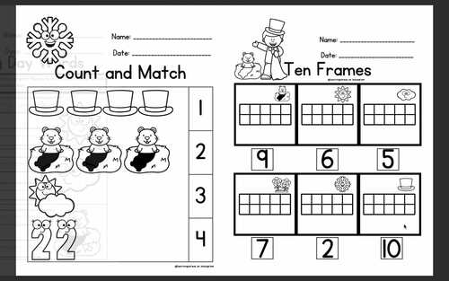 #yippeefor23 Groundhog Day Math + Literacy Worksheets - No Prep PreK, K ...