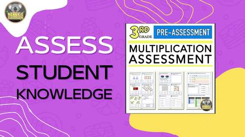 Math Assessment - 3rd Grade - Multiplication Assessment by Kenny's ...