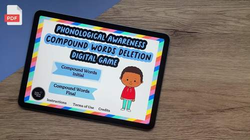 Phonological Awareness - Compound Word Deletion - Boom Cards™, PDF ...