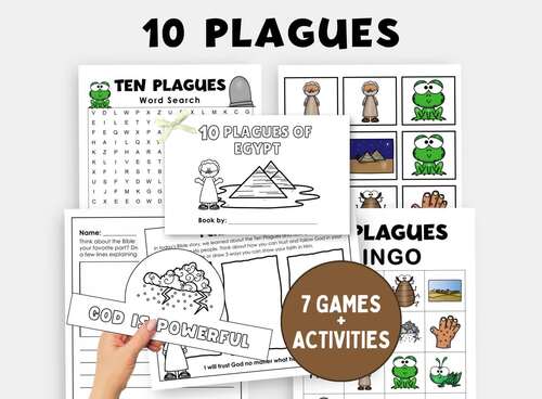 10 Plagues of Egypt Bible Story Activity Pack for Sunday School Lesson