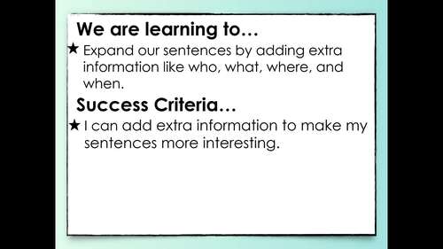 Expanding Sentences Sentence Level Writing Lessons | Writing Revolution ...