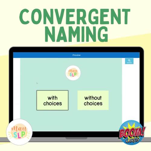 Convergent Naming Boom Cards™ for Speech Therapy by Mau SLP | TPT