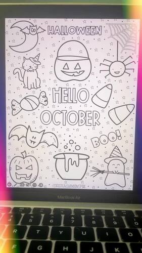 October Coloring Pages | Halloween and Fall by Coffee Teach and Inspire
