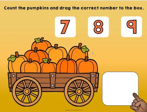 Autumn Fall Count the Objects 1 to 20 Google Slides™ Activity | TpT