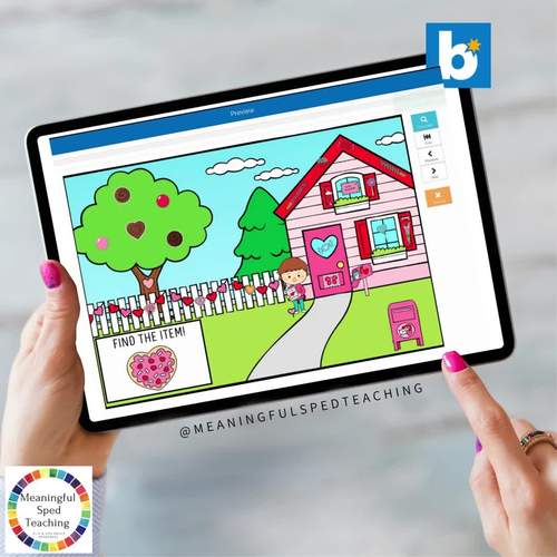 Valentine's Day Scavenger Hunt and WH Question Scene House Boom Cards™